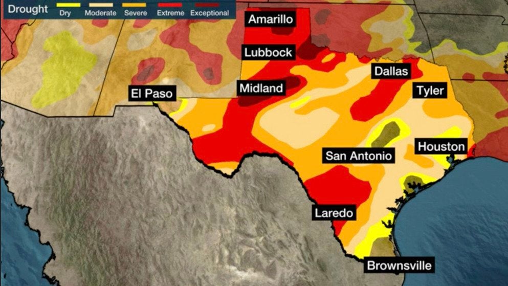 Texas In Most Widespread Drought Since 2011 - Videos from The Weather ...