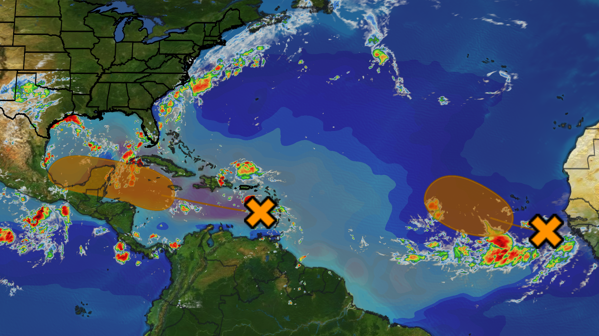 National Hurricane Center Closely Monitoring Two Areas For Possible ...