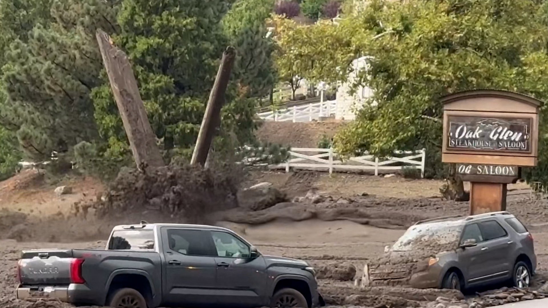 Driver Barely Survives Massive Mudslide In California | Weather.com
