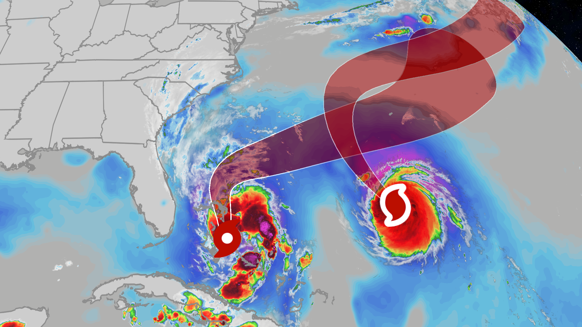 Southeast Coast On Watch Ahead Of Tropical Storm Imelda; Humberto Remains Major Hurricane ...
