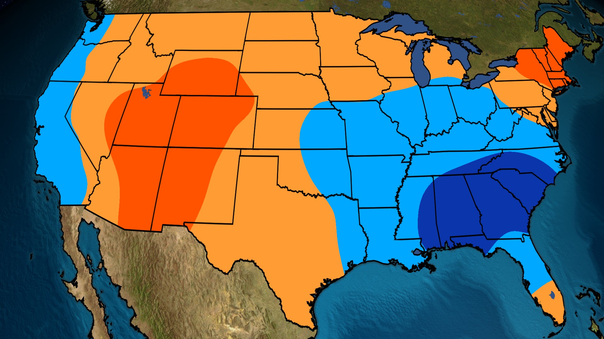 November Temperature Outlook: Cool in the Southeast, Warm in the ...