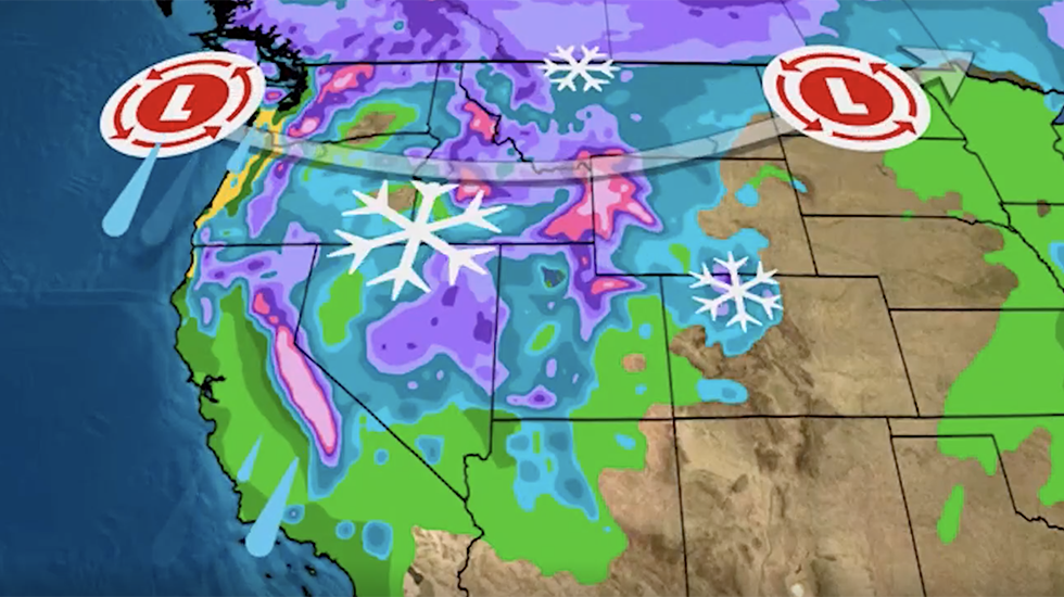 Messy Weekend For West Coast With Rain, Snow and High Wind - Videos ...