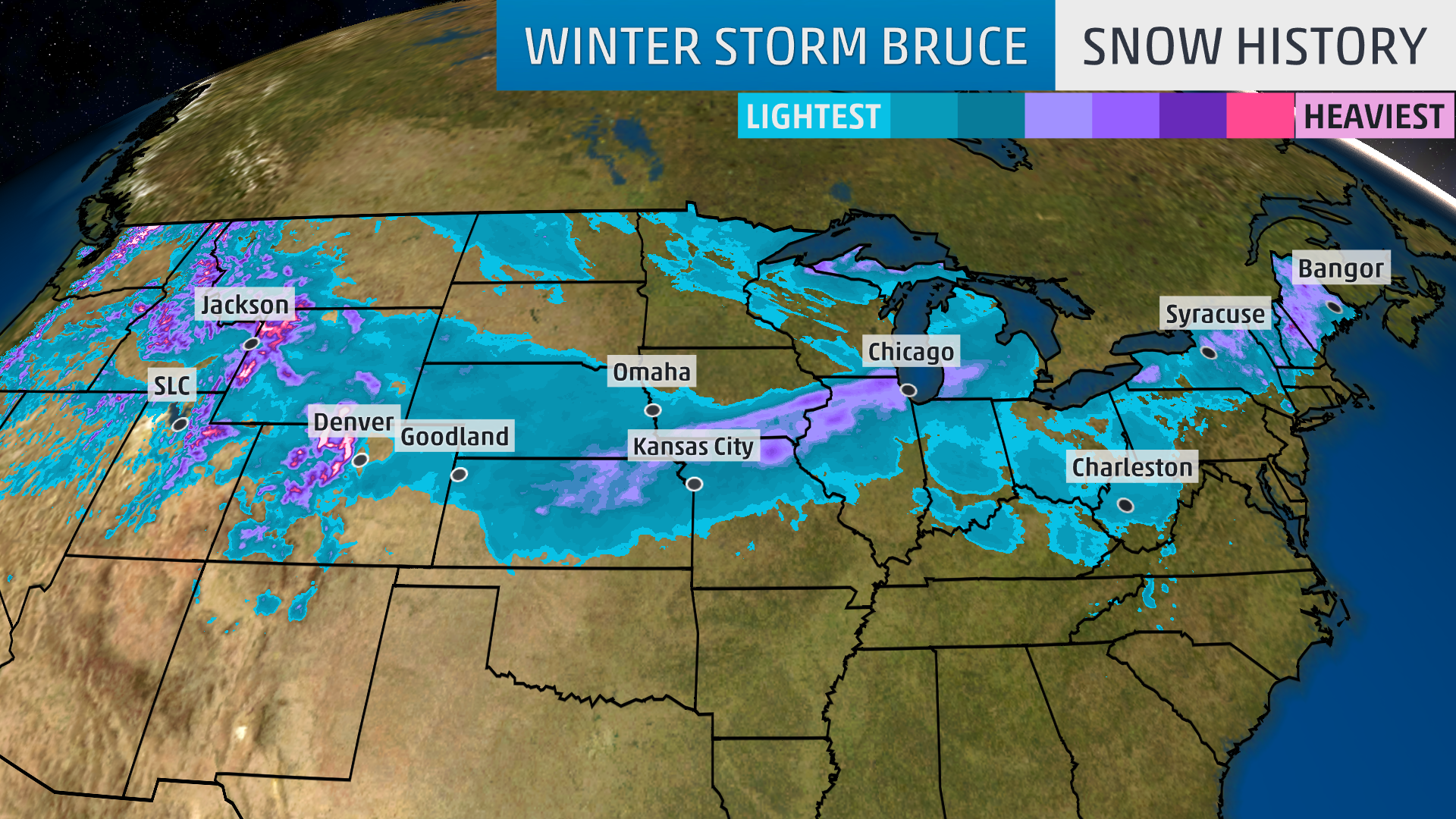 Winter Storm Bruce Delivers Expansive Swath of Snow From Rockies to ...
