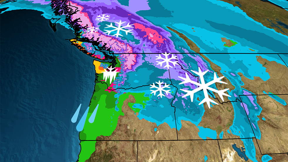 Storm Bringing Rain, Ice, And Snow To Pacific Northwest - Videos from ...