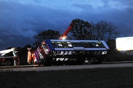 Megabus Overturns on Rain-Slicked Roads in Indianapolis, Injuring 18 ...