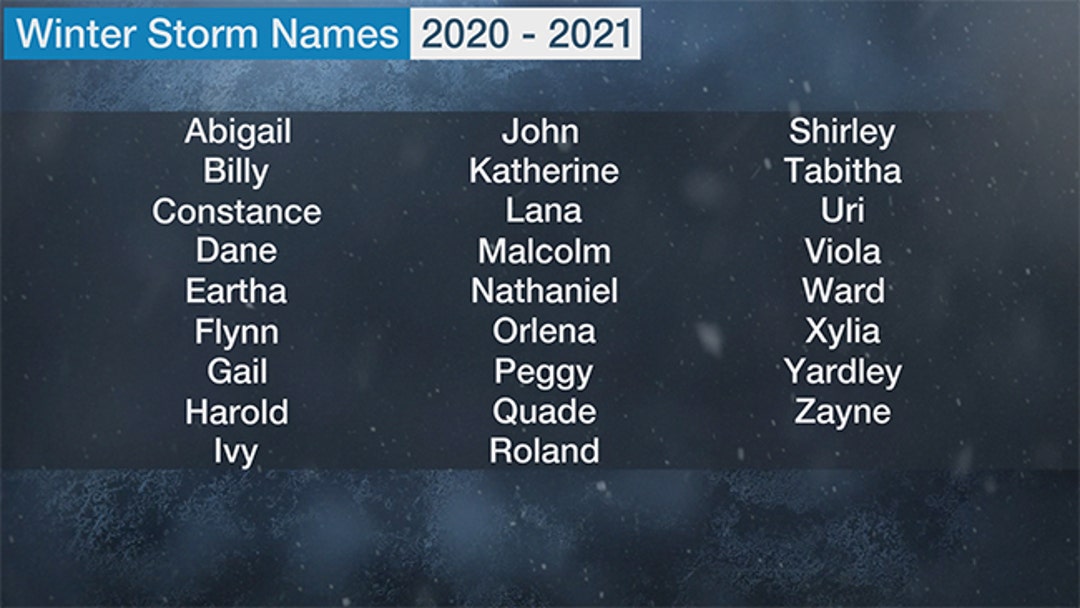 Winter Storm Names for 2020-21 Revealed | Weather.com