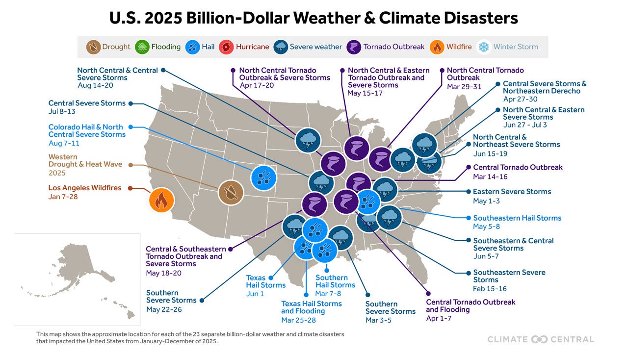 Billion-Dollar Weather And Climate Disasters Of 2025 | Weather.com