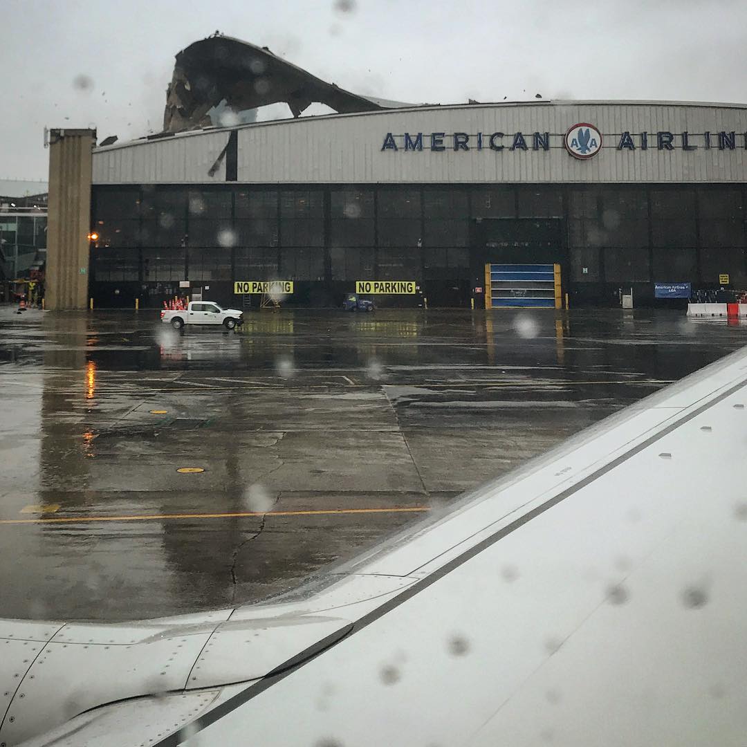 Roof Ripped From NYC Airport Hangar Due To Winter Storm Riley's Winds ...