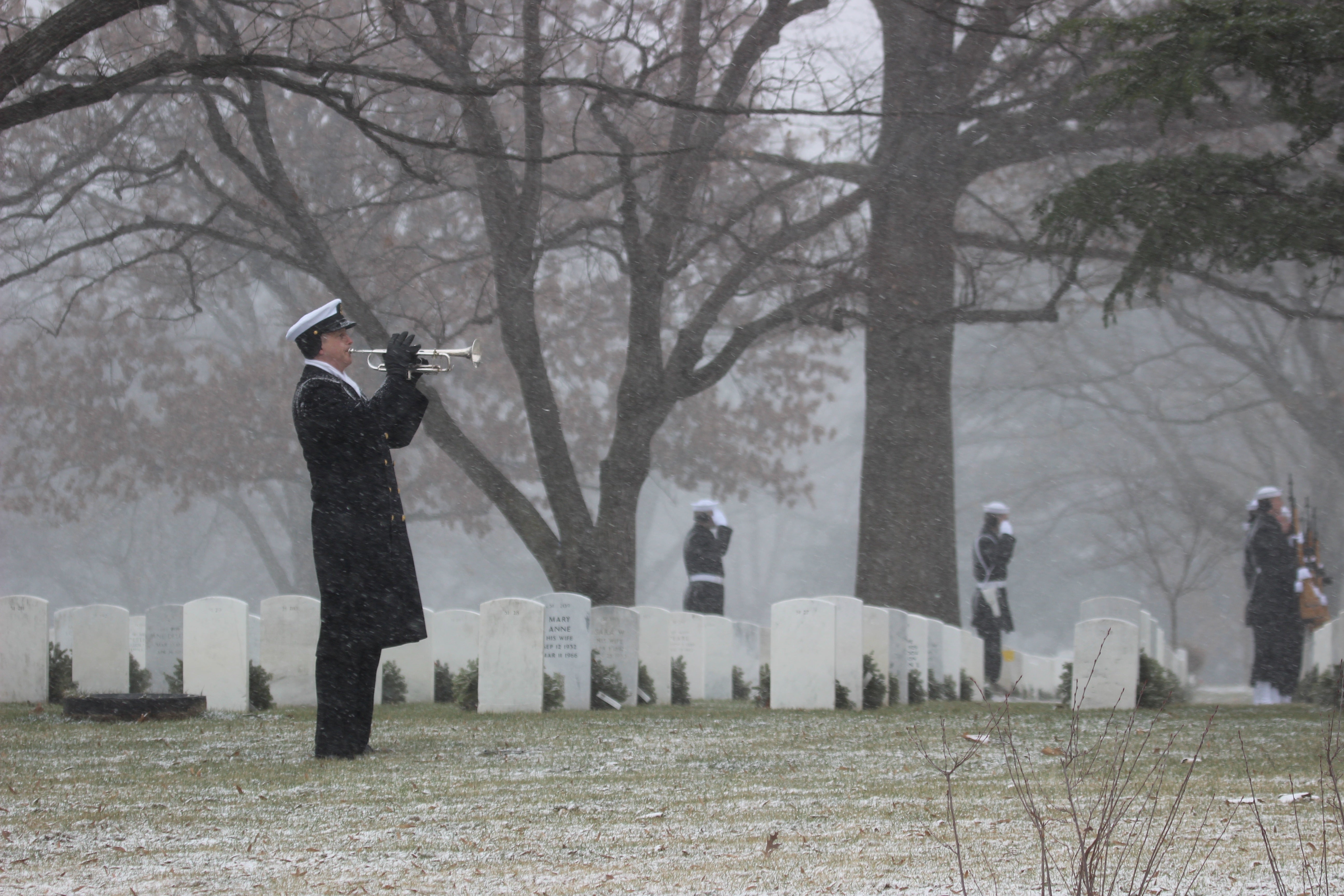 U.S. Navy Band Braves Heavy Snow to Honor Shipmate: The Story Behind ...