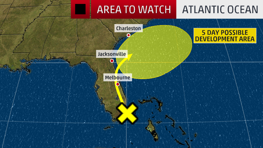 Area to Watch Off the Florida Coast Bringing Rain to the Southeast this ...
