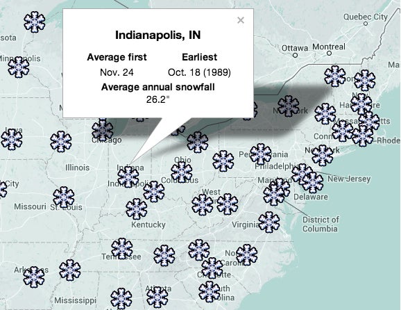 When You Could See Season's First Snow (INTERACTIVE) | The Weather Channel