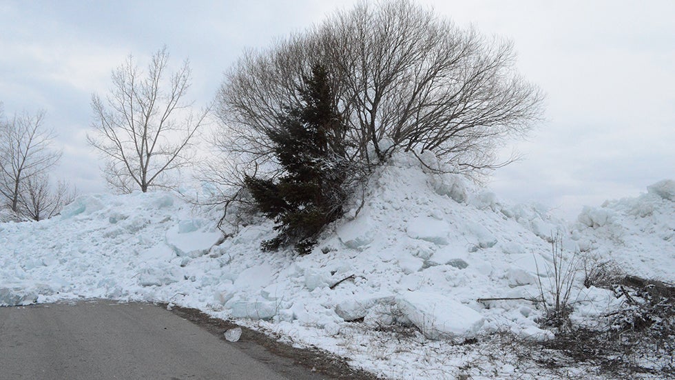 Ice Shove: Giant Ice Slabs Invade Great Lakes Shorelines | The Weather ...