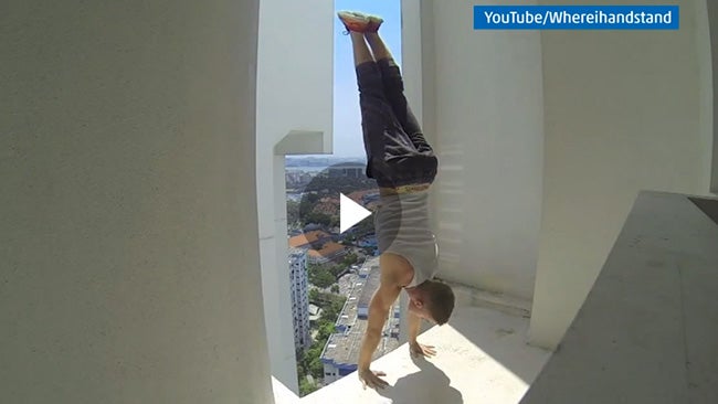 This Handstand Will Make You Cringe | The Weather Channel