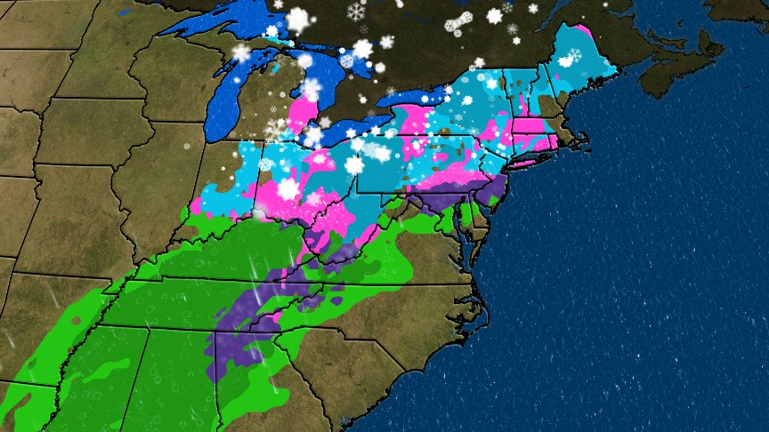 Wintry Mess of Snow and Ice Could Snarl Monday Commutes in the East ...