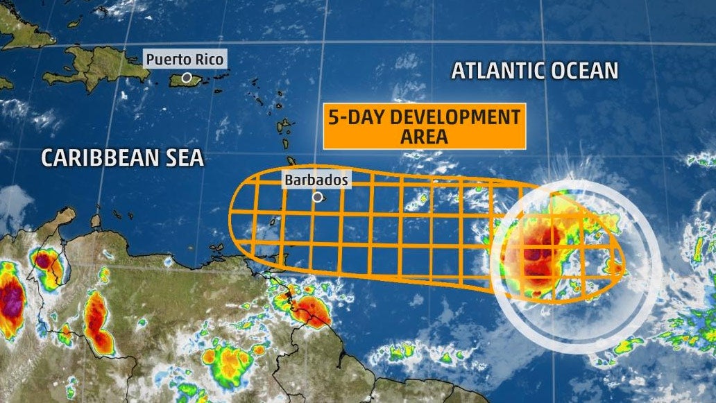 Atlantic Area to Watch: Invest 95L Could Bring Rain, Gusty Winds to ...
