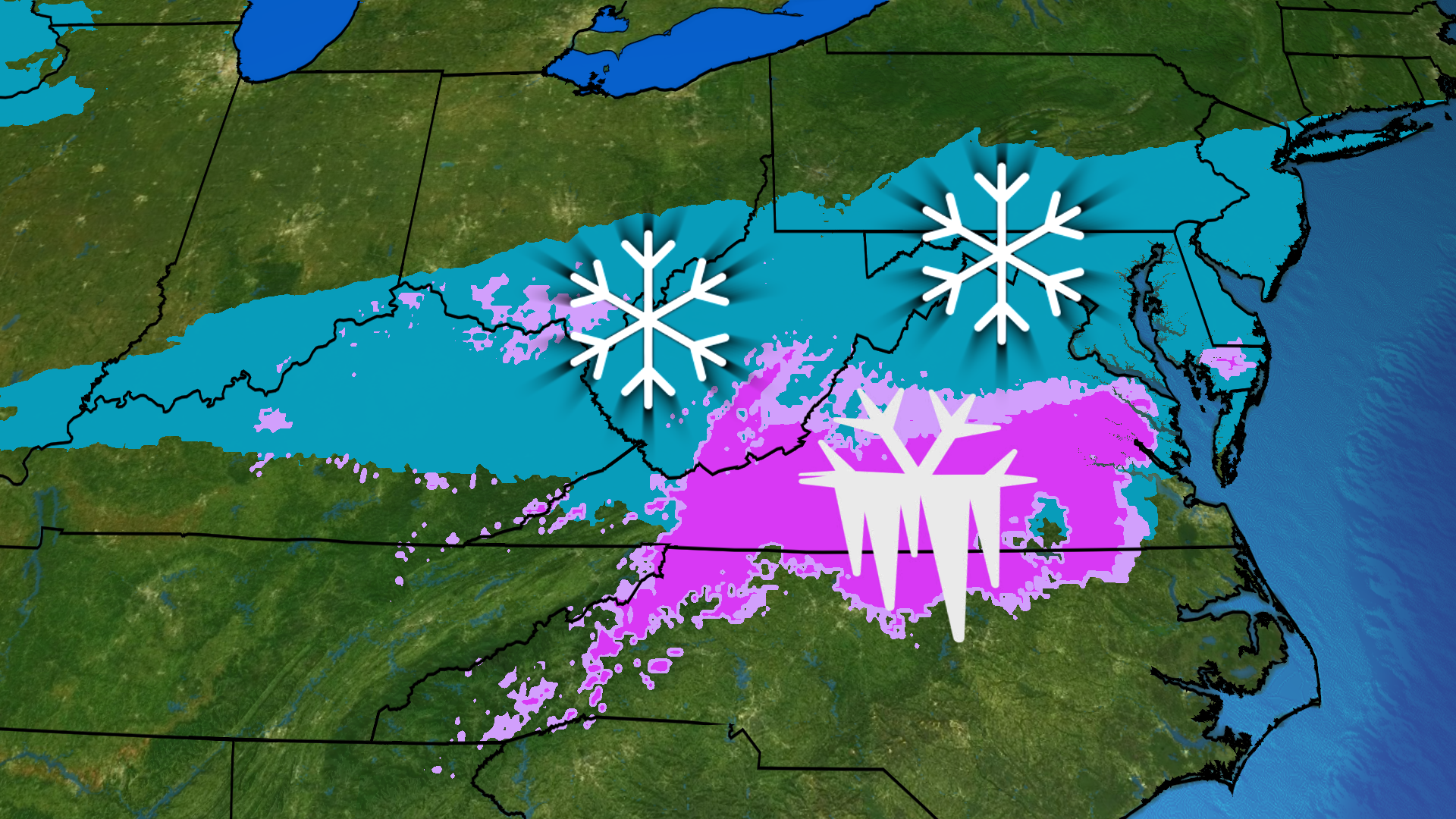 Mid-Atlantic: Winter Storm Snow & Ice Persists - Videos from The ...