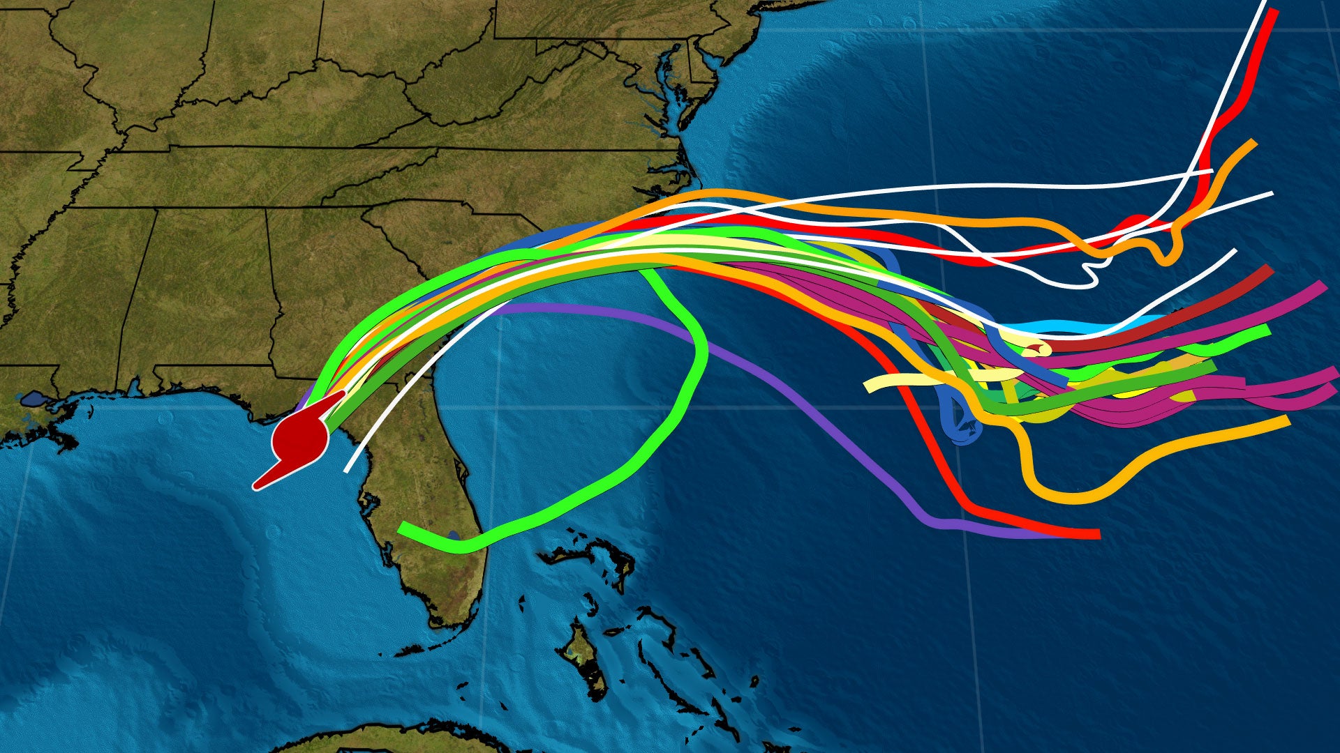 Idalia Tracker Spaghetti Models Cone Satellite And More Weather
