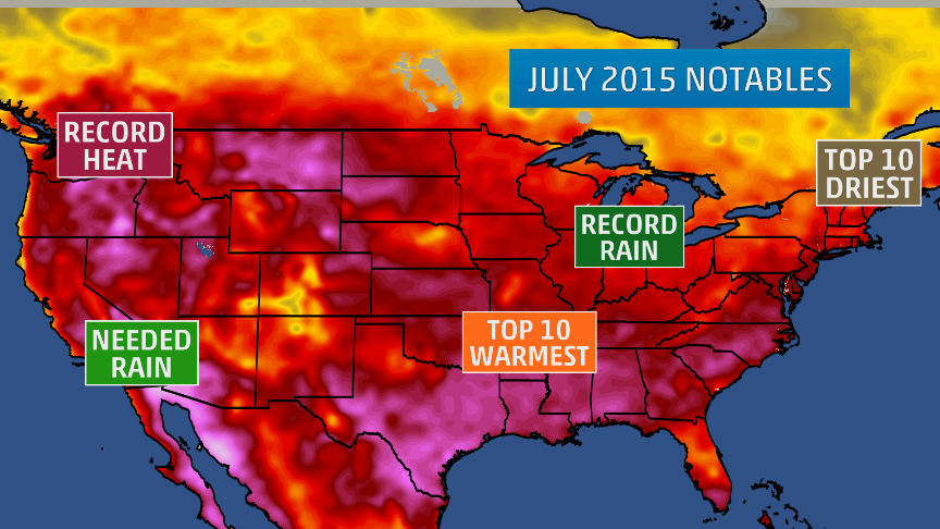July 2015 Weather Records: What a Difference a Year Makes | The Weather ...