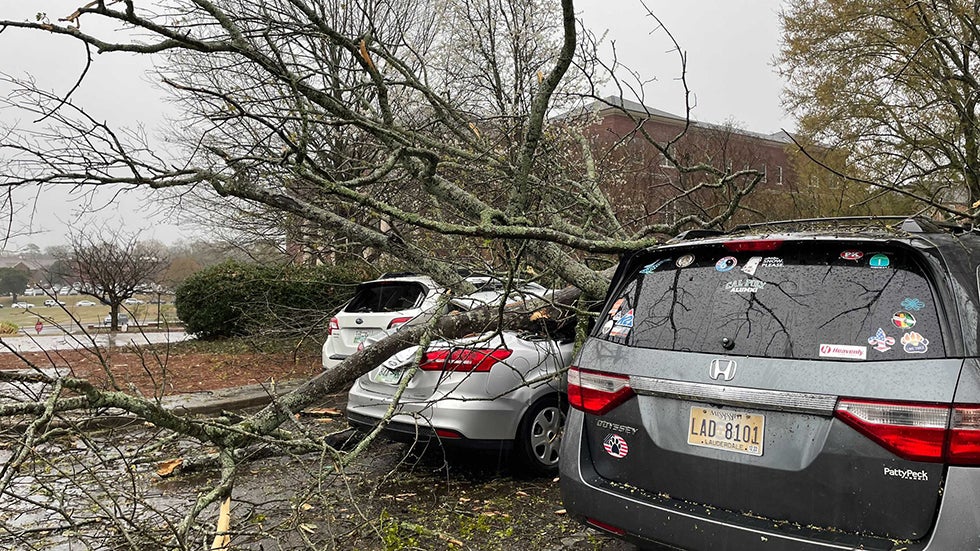 Cars Crushed, College Campuses Hit as Severe Weather Rips Across South ...