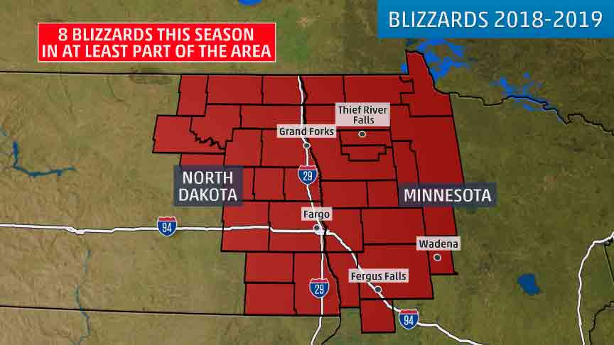 8 Blizzards Slammed Parts of North Dakota and Minnesota During the 2018 ...
