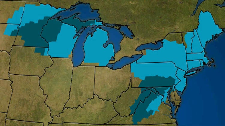 Winter Storm Petra Spreading a Mess of Snow and Ice Across the Upper ...