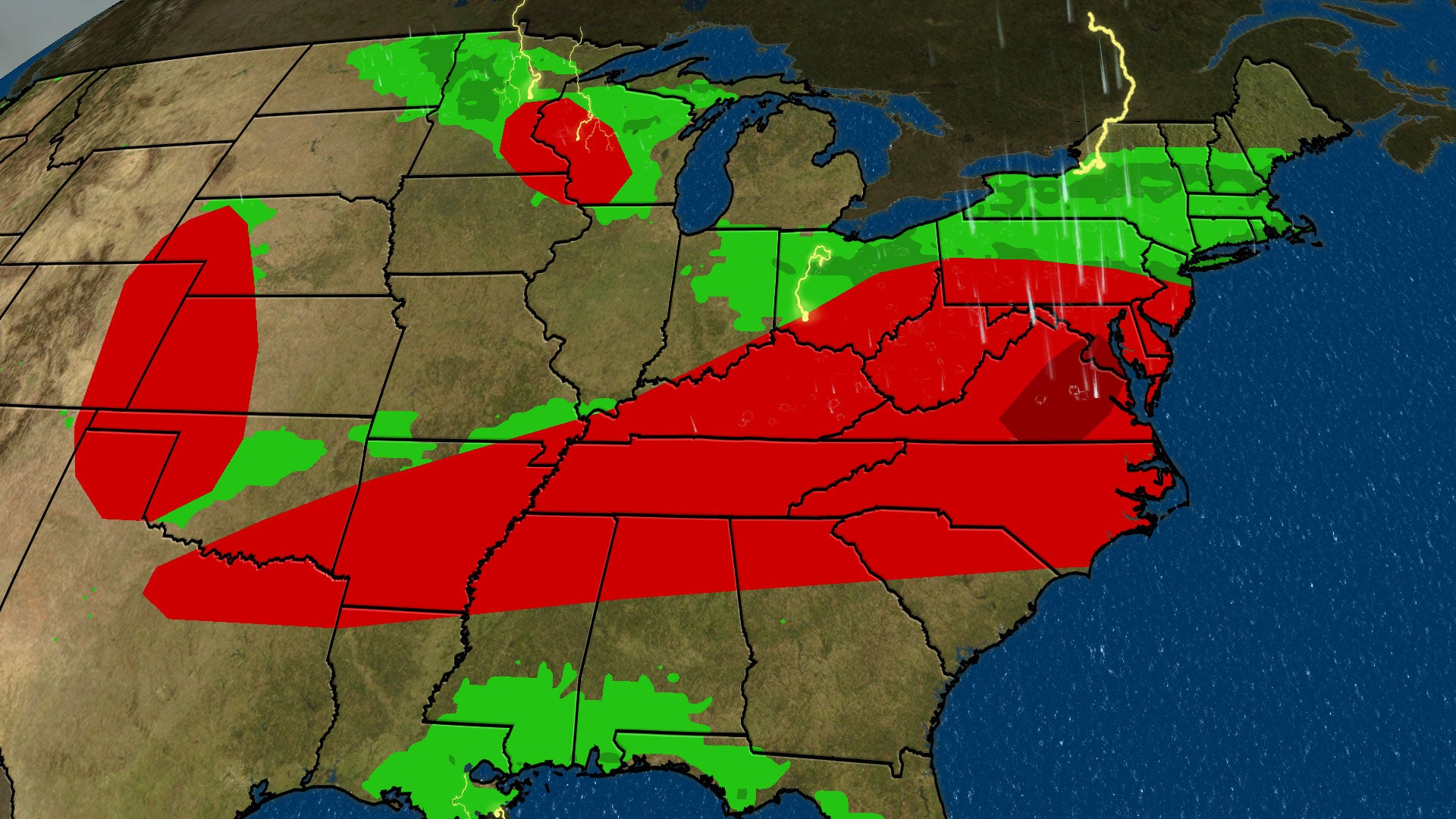 Severe Storms Map Severe Storms Map