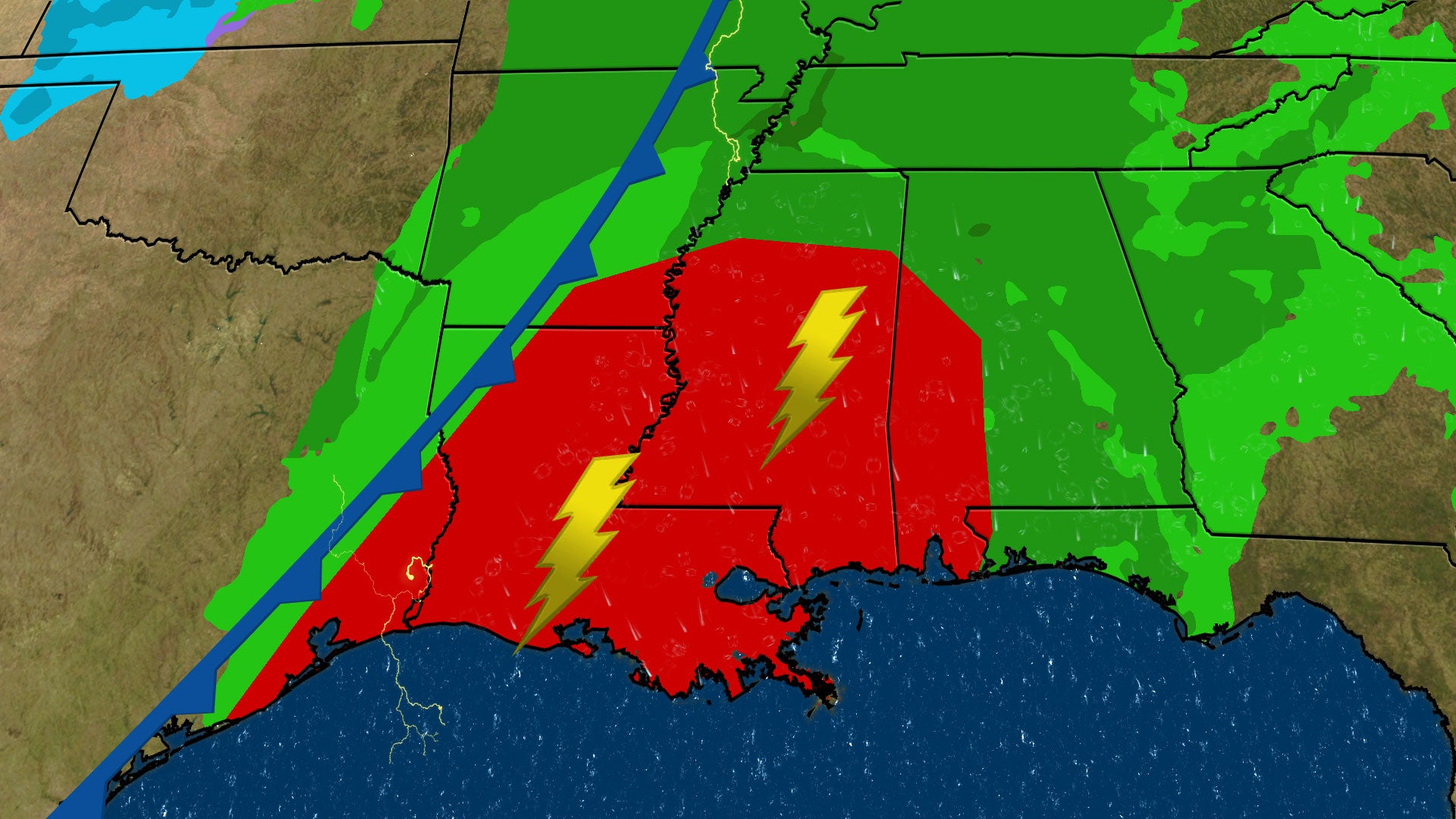 Severe Thunderstorms, Heavy Rain and Flooding Threaten the South ...