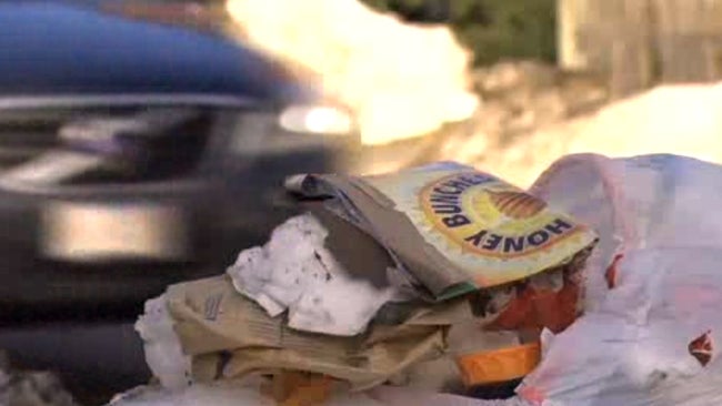 Melting Snow Reveals Streets Littered with Trash After a Long Winter ...