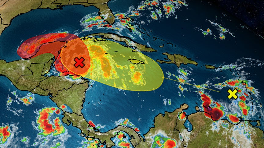 Two Tropical Disturbances Could Develop in the Caribbean Sea; Flood ...
