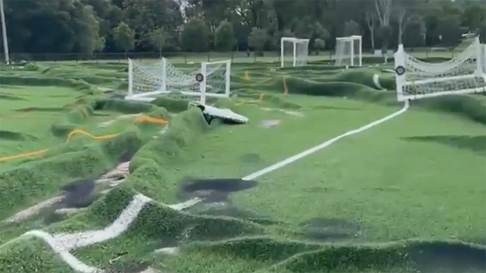 Flooding Wrecks $1.5 Million Soccer Field - Videos from The Weather Channel