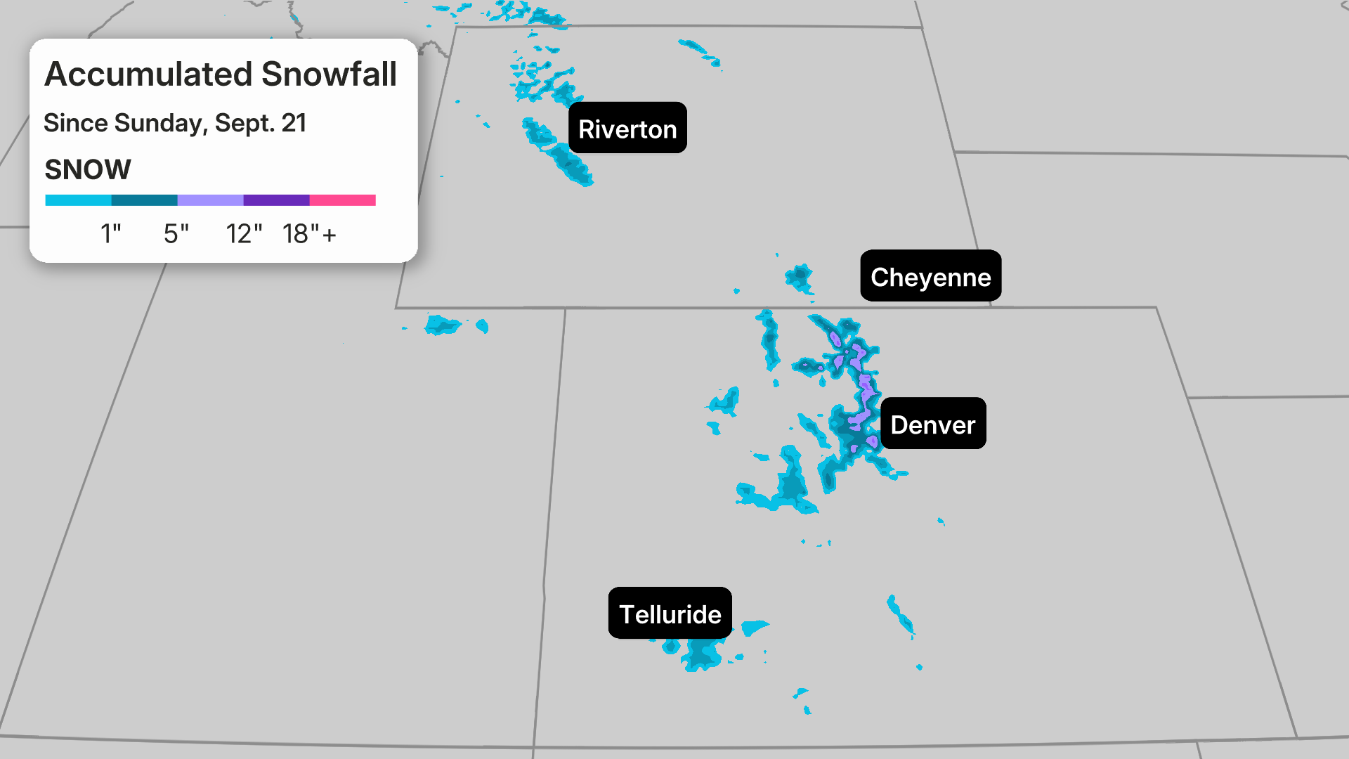 Colorado's First Noticeable Snowfall Of The Season | Weather.com