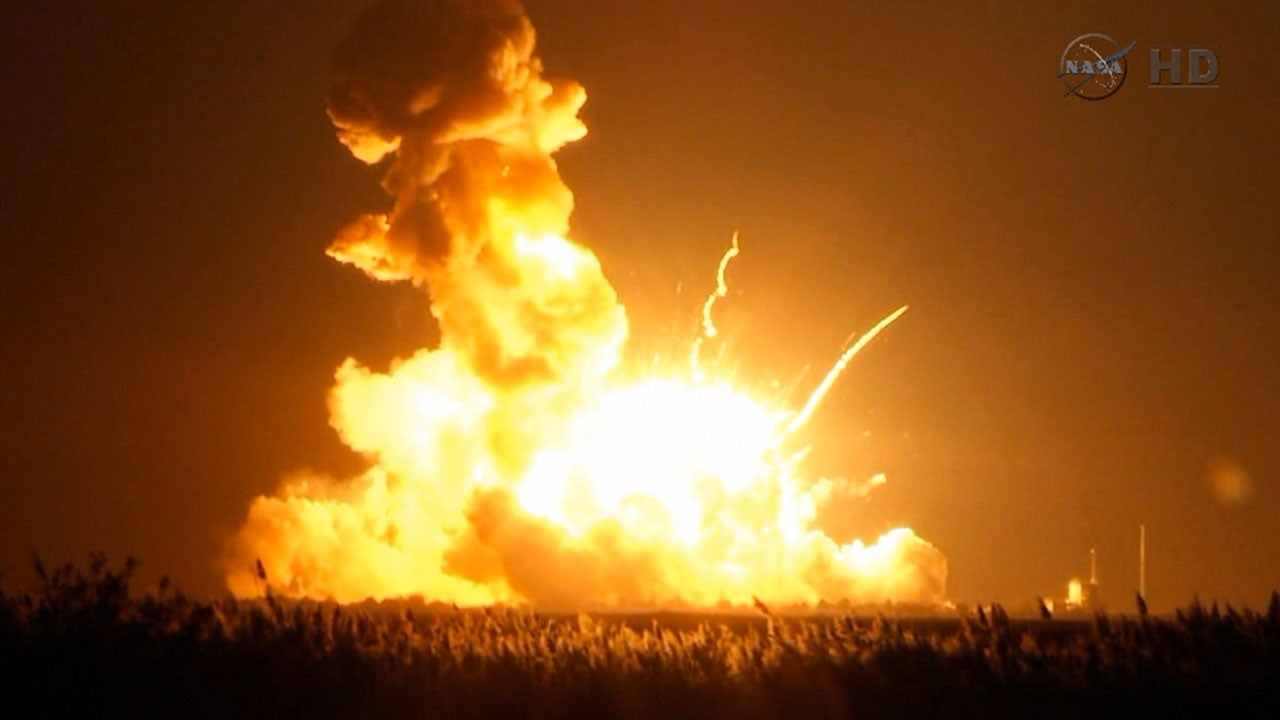 Rocket Engine Failure Blamed in Orbital Launch Explosion | The Weather ...