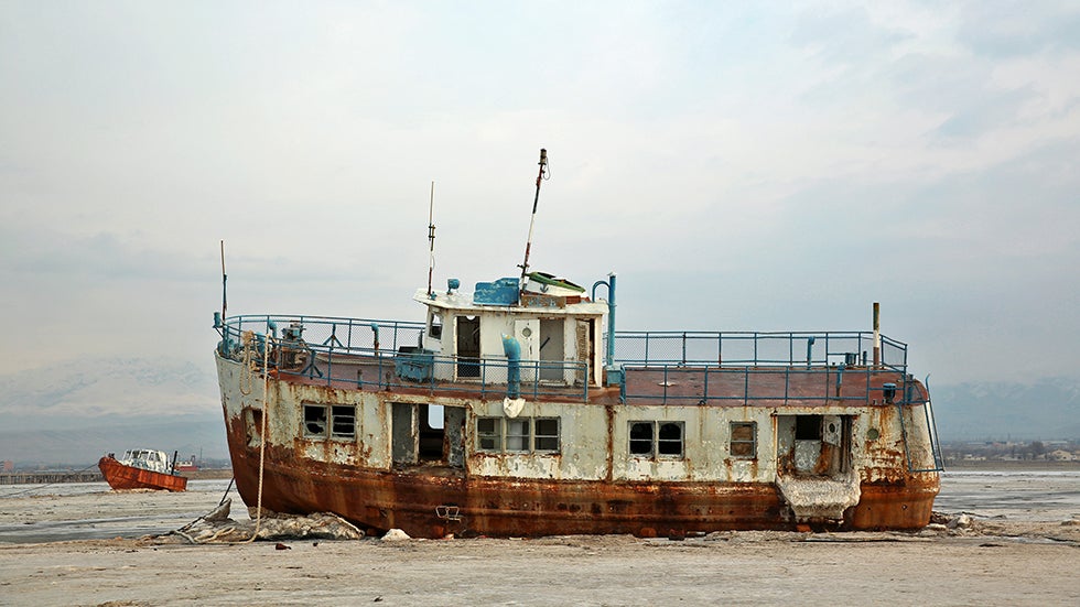 A Shrinking Dried-Up Lake, In Photos | The Weather Channel