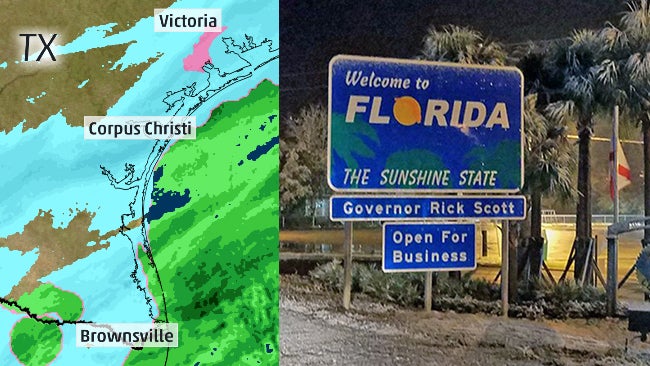 Snow Fell in South Texas, Along the Gulf Coast, Even the Florida ...
