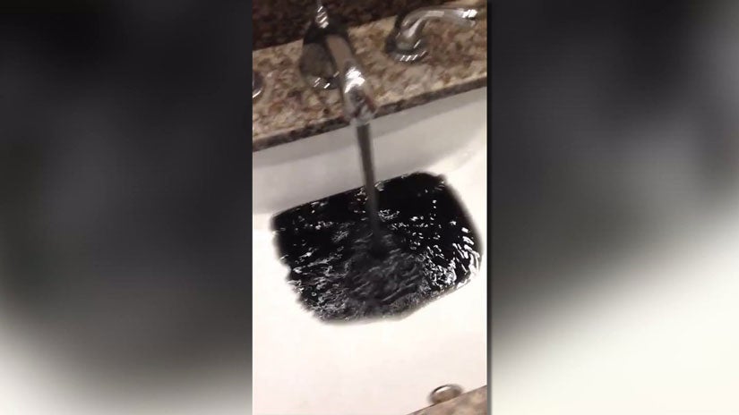 Black Water Coming Out Of Faucet