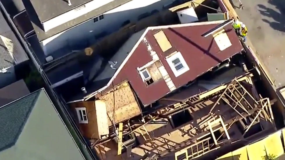 Brooklyn House Being Renovated After Superstorm Sandy Collapses Off ...