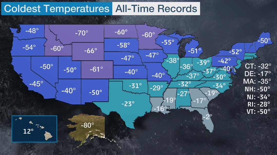 Coldest Temperatures On Record For All 50 States | Weather.com