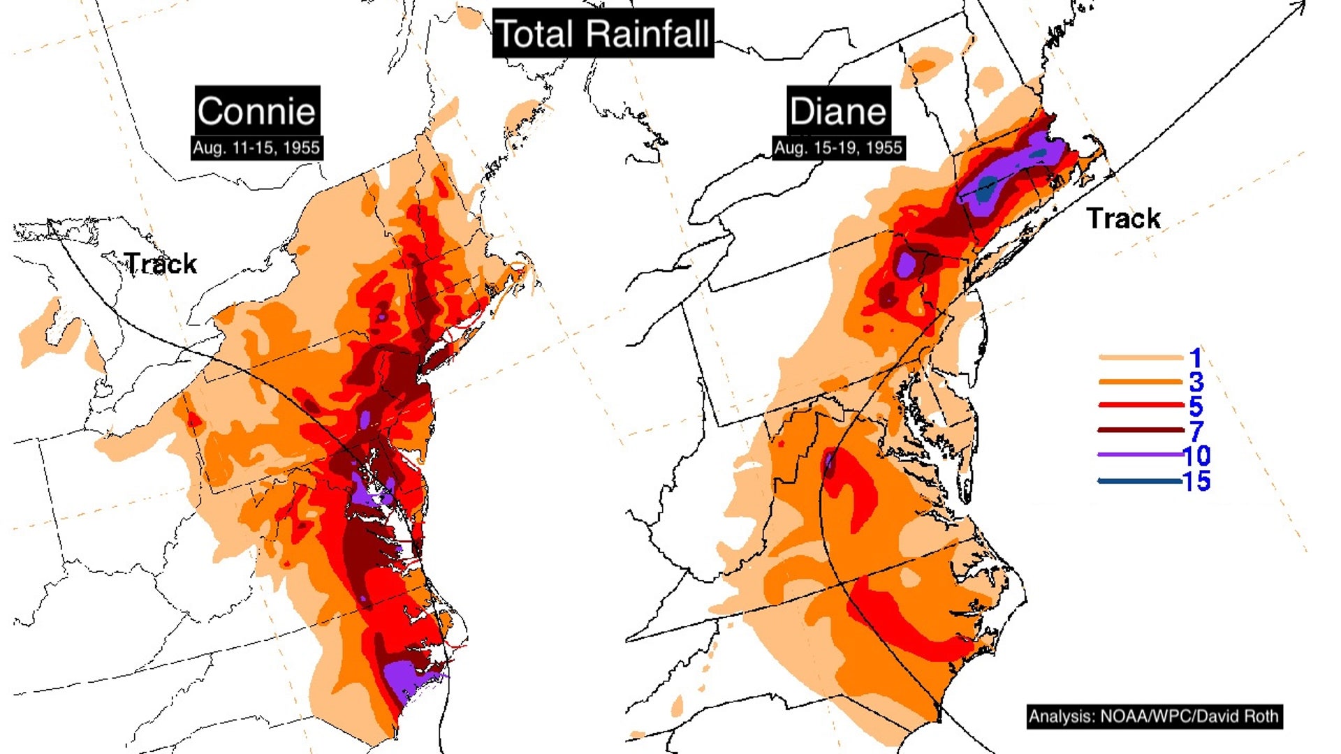 On This Date: Hurricane Connie First Of Back-To-Back Storms | Weather.com