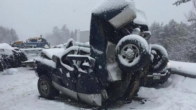 Maine Pileup on I-95 During Winter Storm Quantum Causes Serious ...