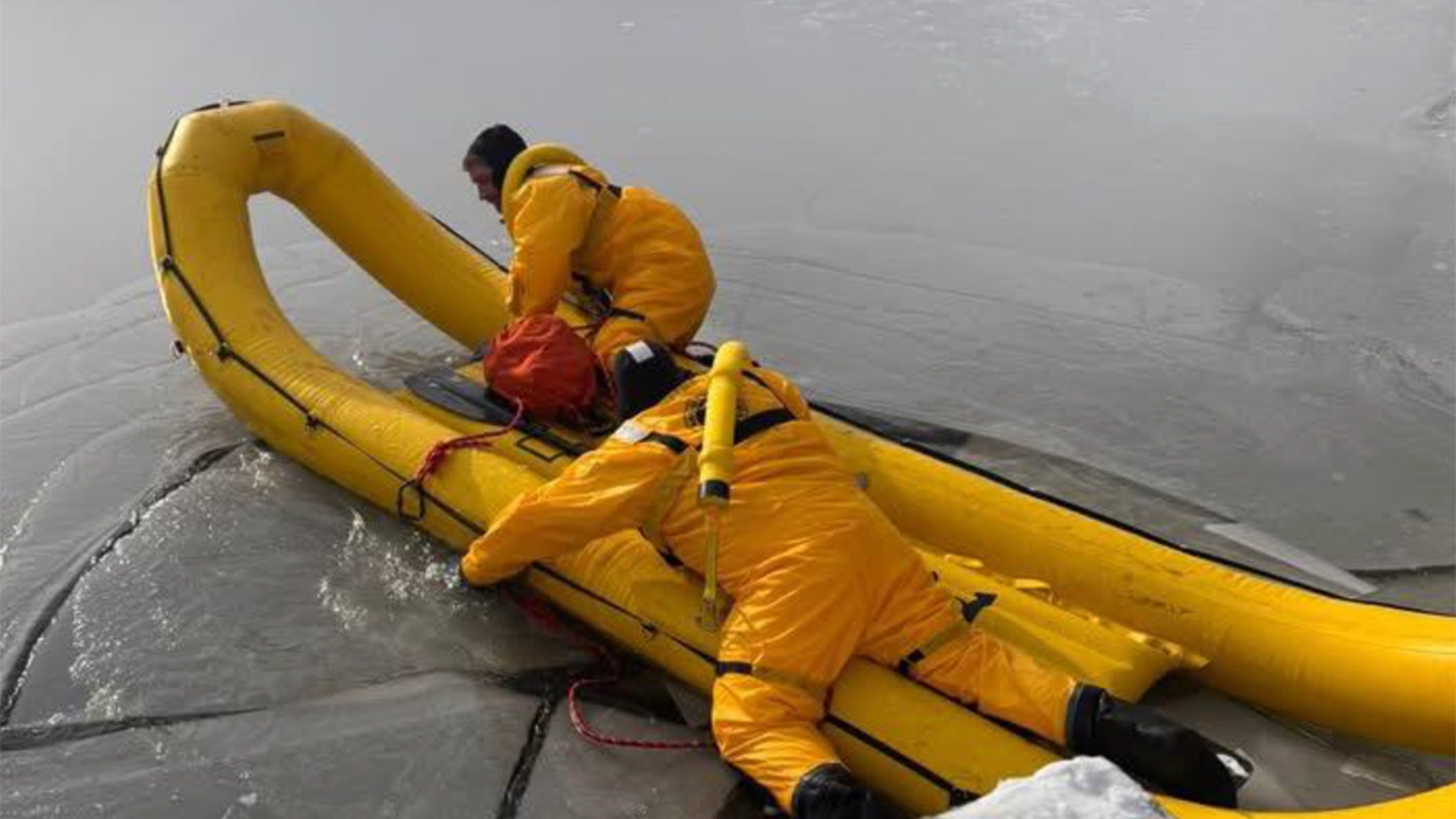 Fire Crews Rescue Exhausted Deer Stranded on Frozen Connecticut Lake ...
