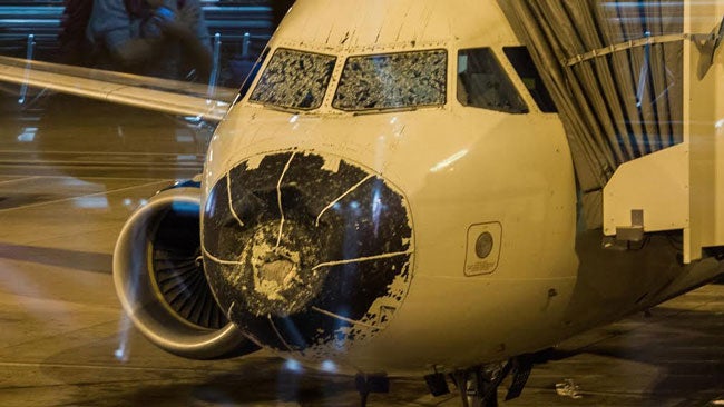 Delta Airlines Flight Makes Emergency Landing in Denver After Hail ...