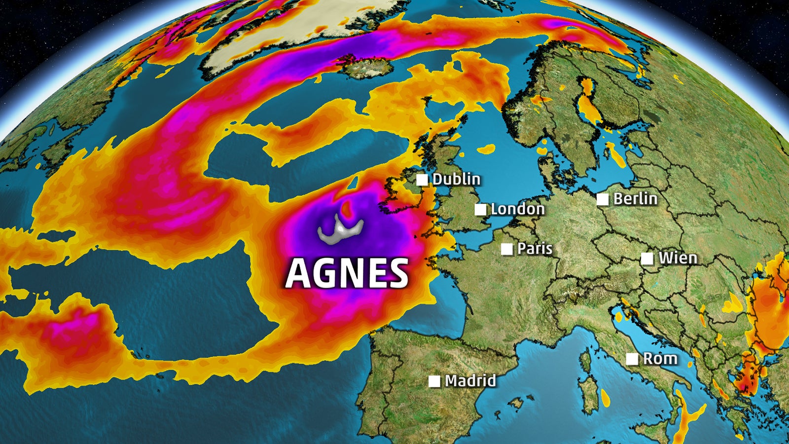 190 km/h: Heftiger Orkan Agnes nimmt Westeuropa ins Visier | Weather.com