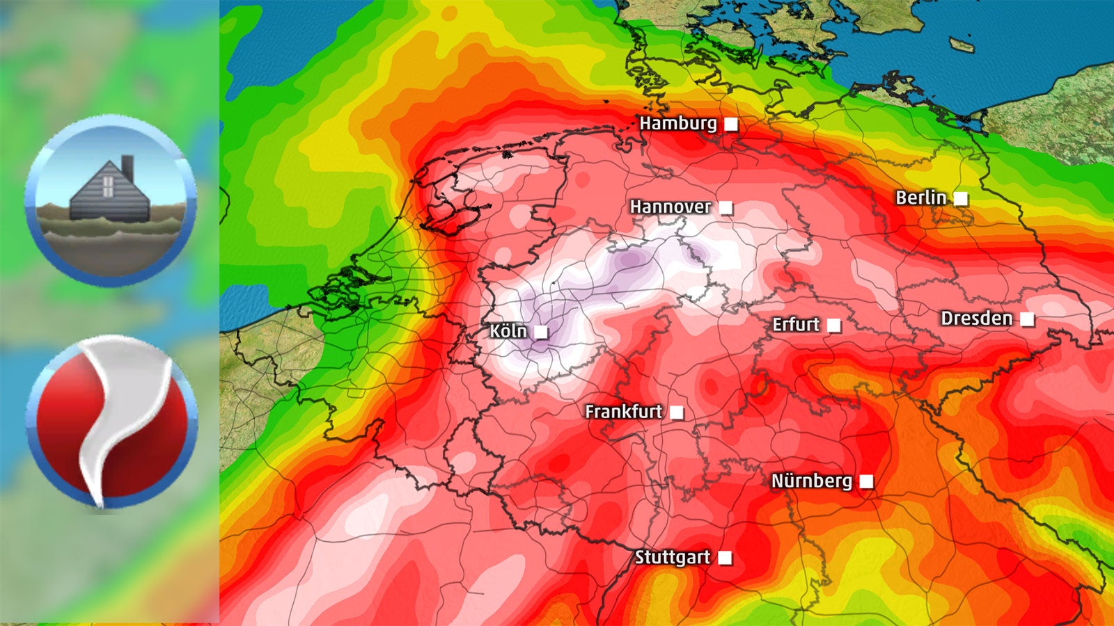 Explosive Wetterlage: Freitag stürzen bis 100 Liter Regen in nur 2 Stunden vom Himmel | The ...