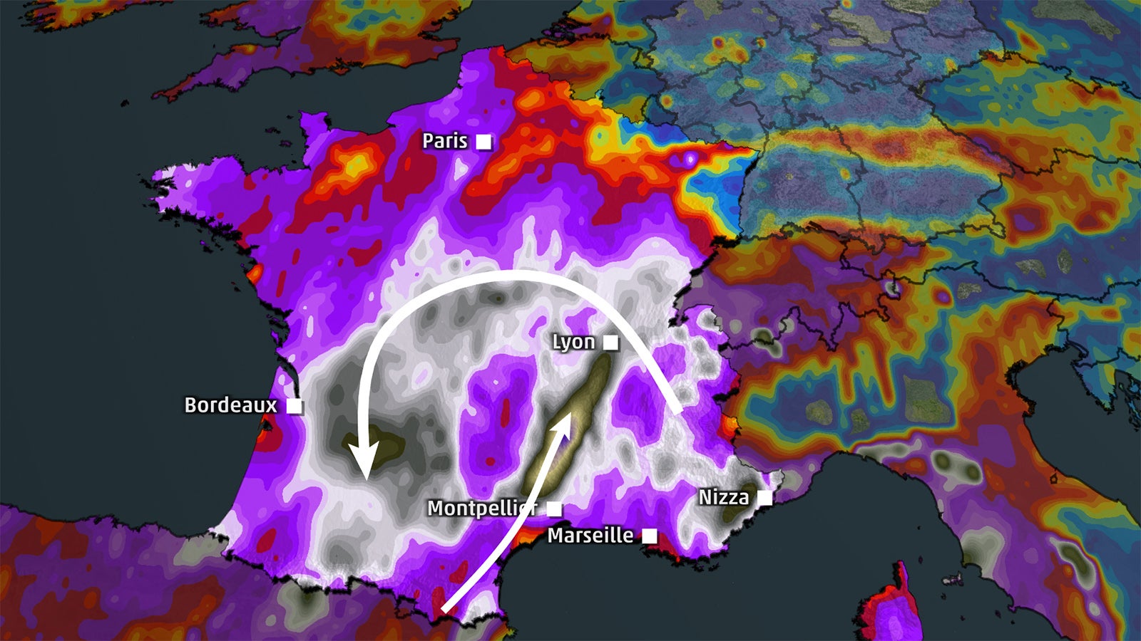 700 Liter! Rekord-Regen flutet Frankreich - Videos from The Weather Channel