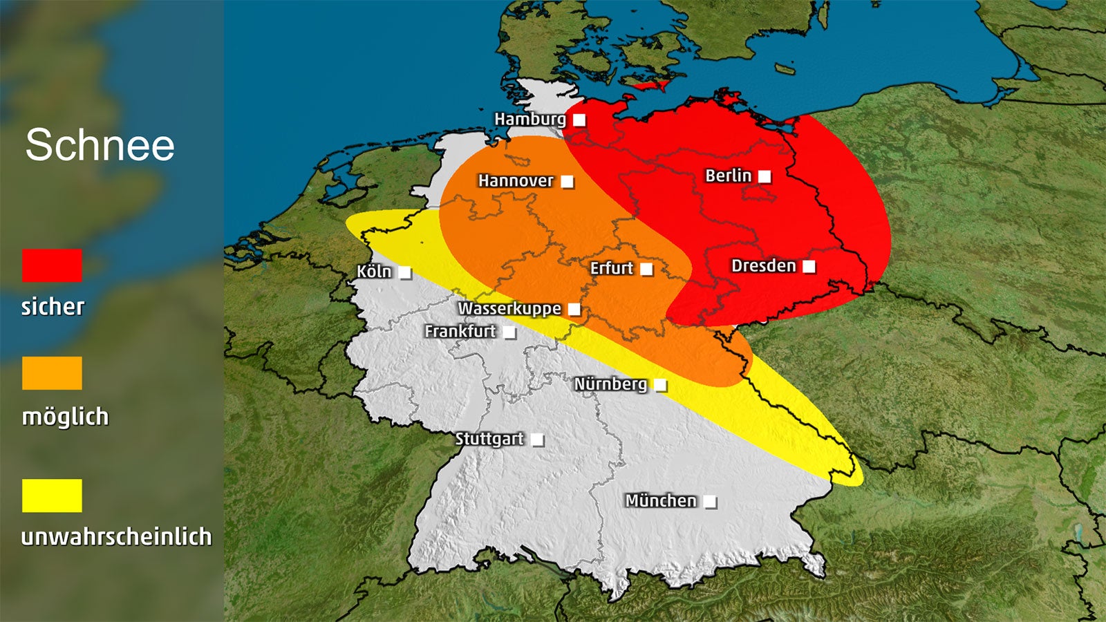 Schnee in Deutschland: Ein Wettermodell zeigt bis zu 30 Zentimeter ...