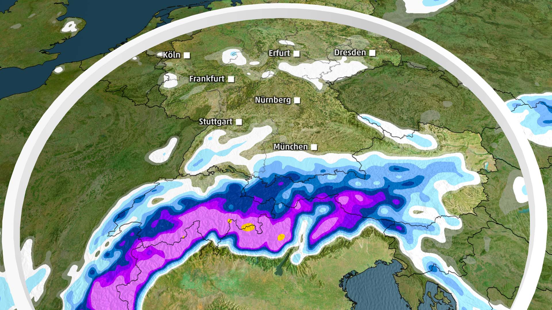 Schneefall in den Alpen hat Folgen für Deutschland | Weather.com