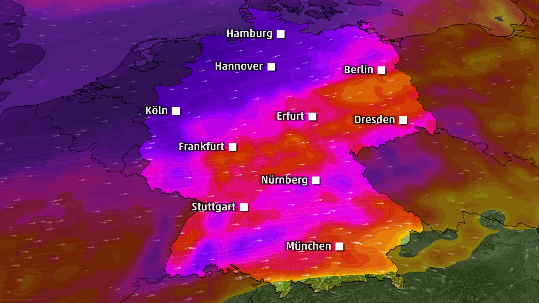 Sturm über Deutschland mit Sturmböen bis 110 km/h | Weather.com