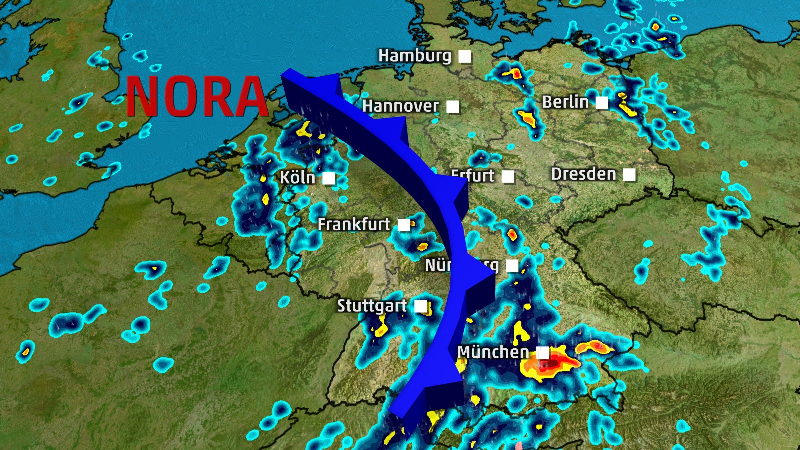 Gewitter, Hagel, Starkregen: Unwetter-Tief Nora erreicht Deutschland | Weather.com
