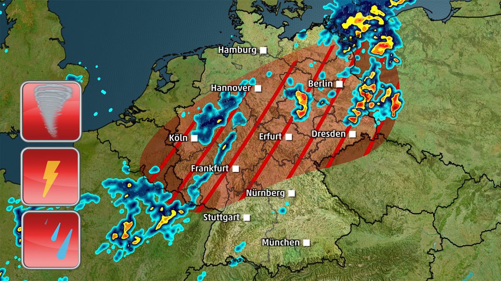 Erhöhte Tornado-Gefahr am Dienstag: So ziehen die Gewitter über Deutschland | Weather.com
