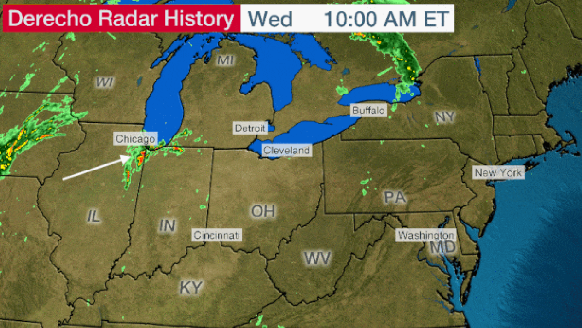 A Derecho, a Widespread Destructive Thunderstorm Wind Event, Swept ...